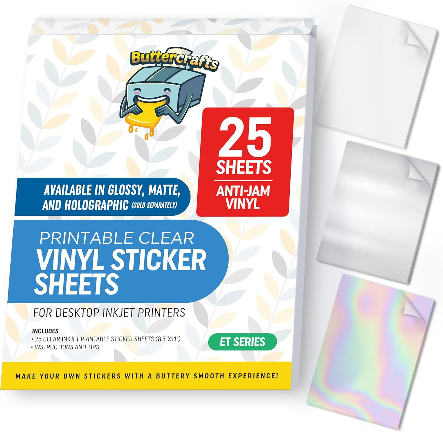 Clear Printable Vinyl for Inkjet Printer - For Epson (Clear Sticker ...