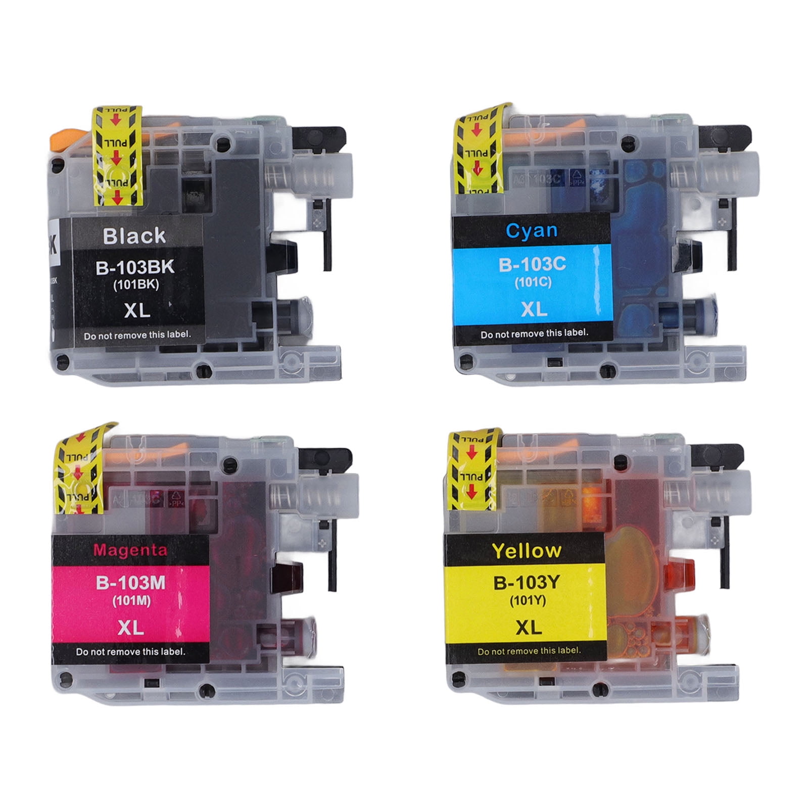 Clear Printing Ink Cartridge Set, Black Cyan Magenta Yellow, LC103 ...