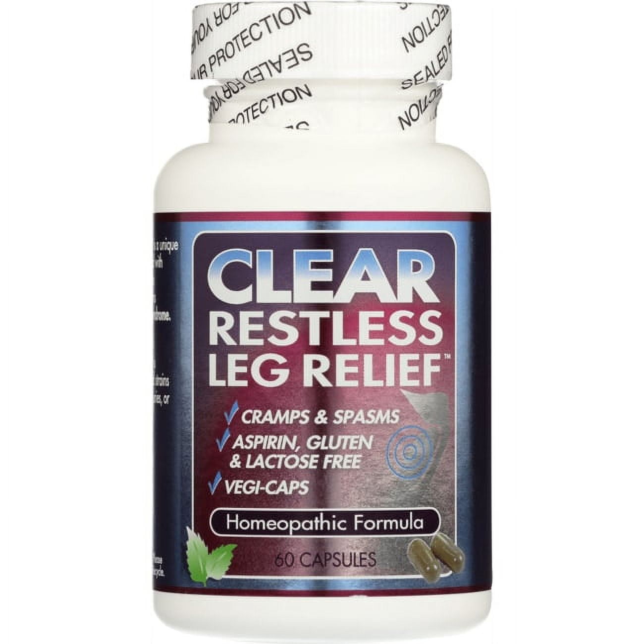 Clear Products Restless Leg Relief 60 Veg Caps - Walmart.com