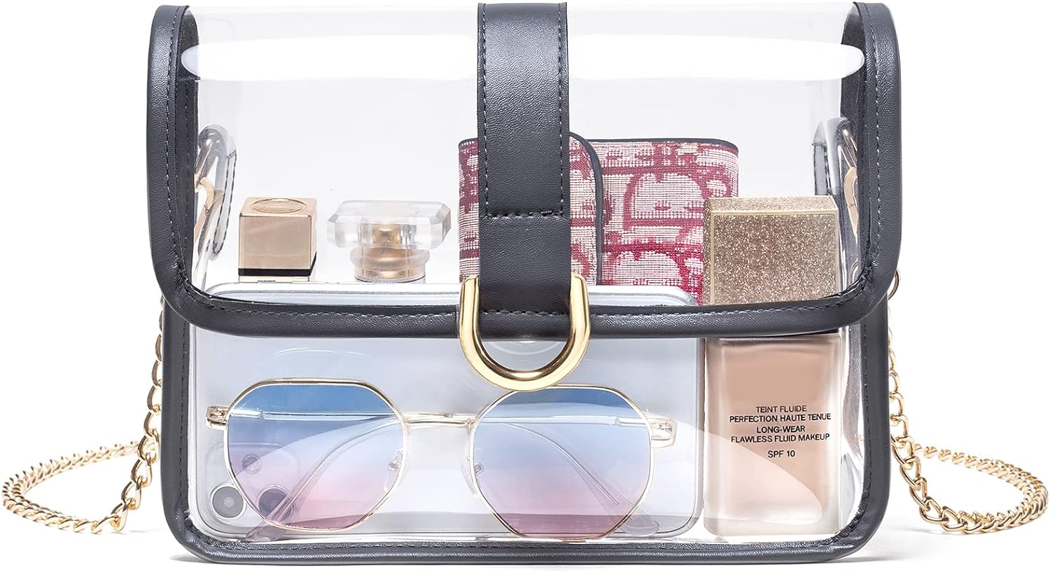 Clear Purse - Clear Bag Stadium Approved Clear Crossbody Bag for Women ...