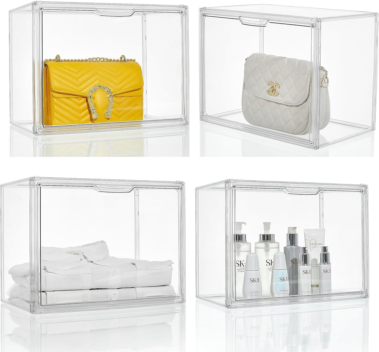 Clear Purse Organizer for Closet, Plastic Handbag Storage Organizer 4 ...