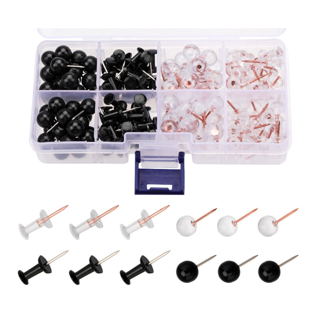 Clear Push Pin Clip Cork Board Hook Pin Decorative Thumb Tacks Hook for ...