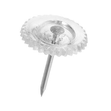 500pcs Map Pins Clear Push Pins Clear Plastic Heads by Inheming ...