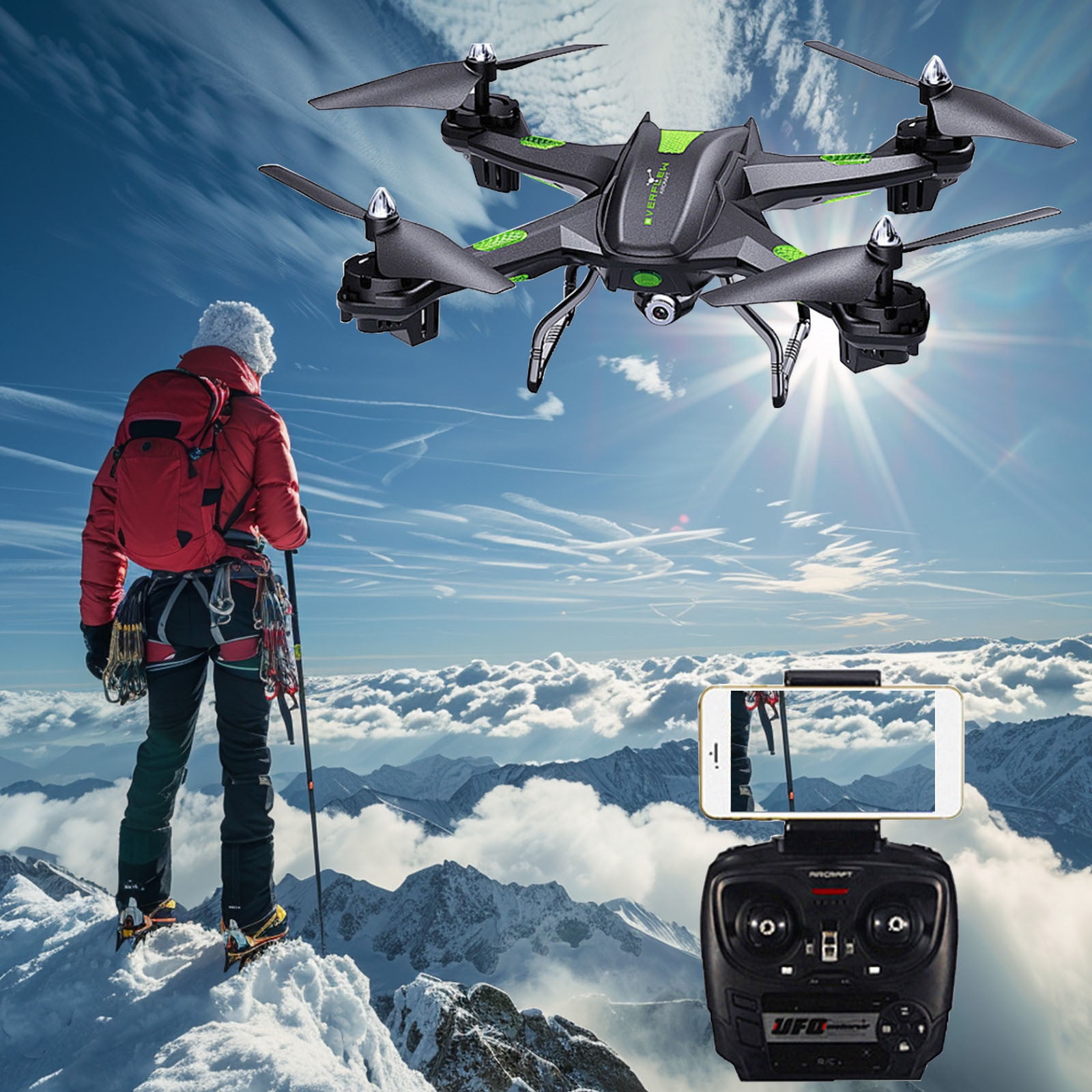 Clear Quality Fixed Flight Altitude Four Channels WIFI Feedback Cool ...