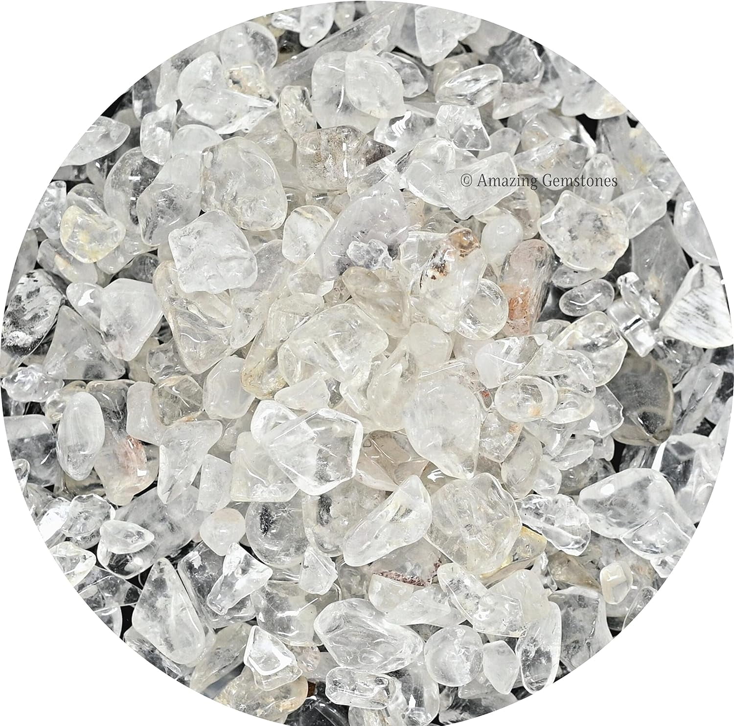 Clear Quartz Crystal Chips - Healing Crystals Tumbled Chips Gemstone ...