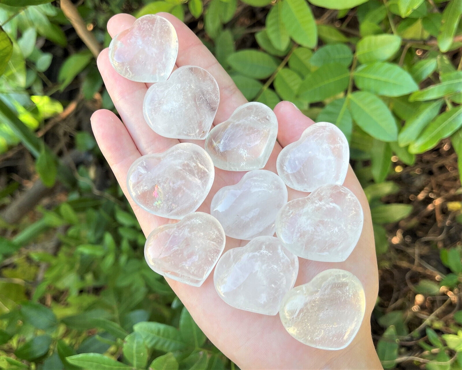 Clear Quartz Heart: 1" (Crystal Heart, Puffed, Stone Heart, Quartz ...