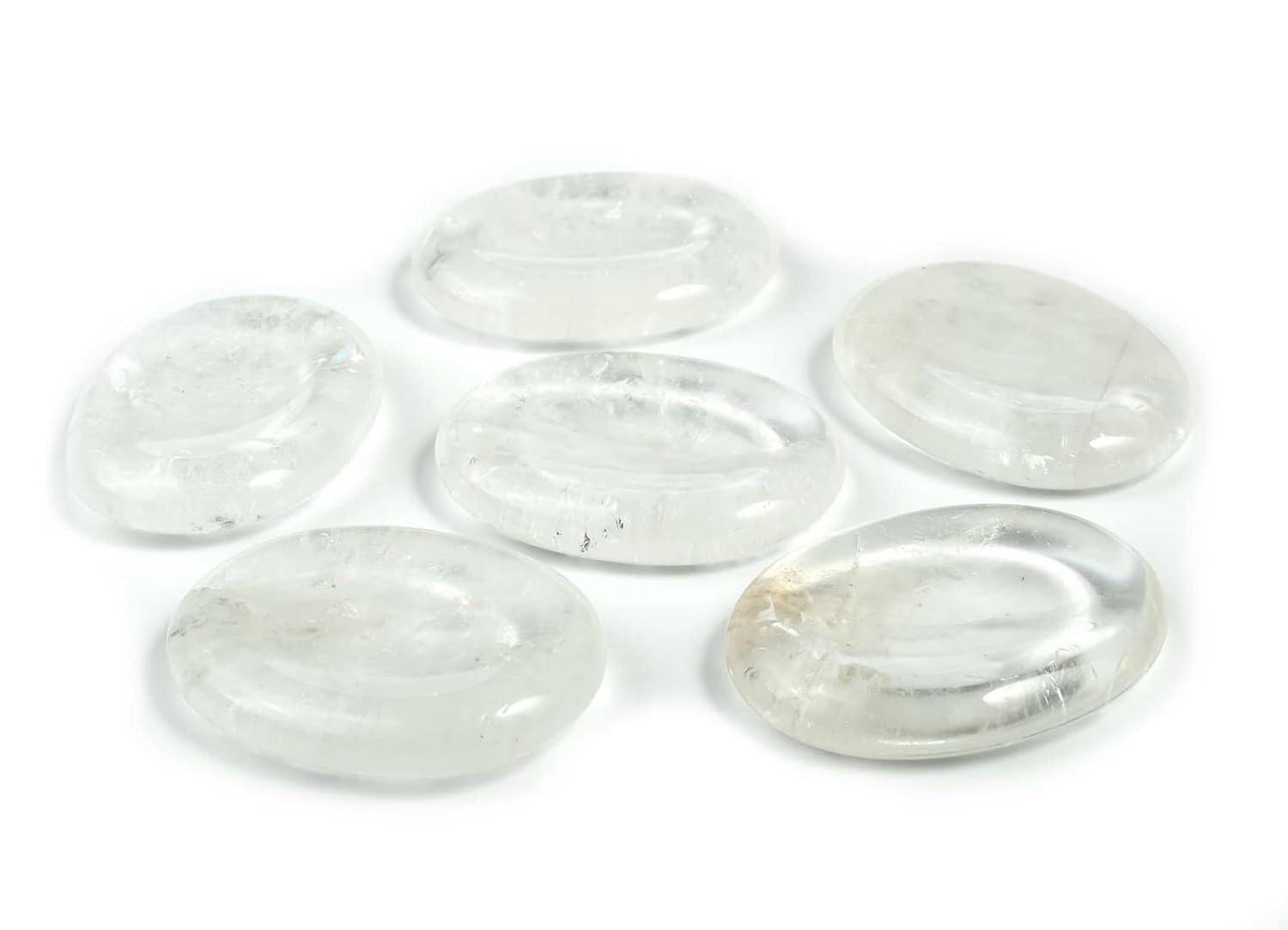 Clear Quartz Palm Stone Worry Stone Crystal Healing Stone Meditation ...