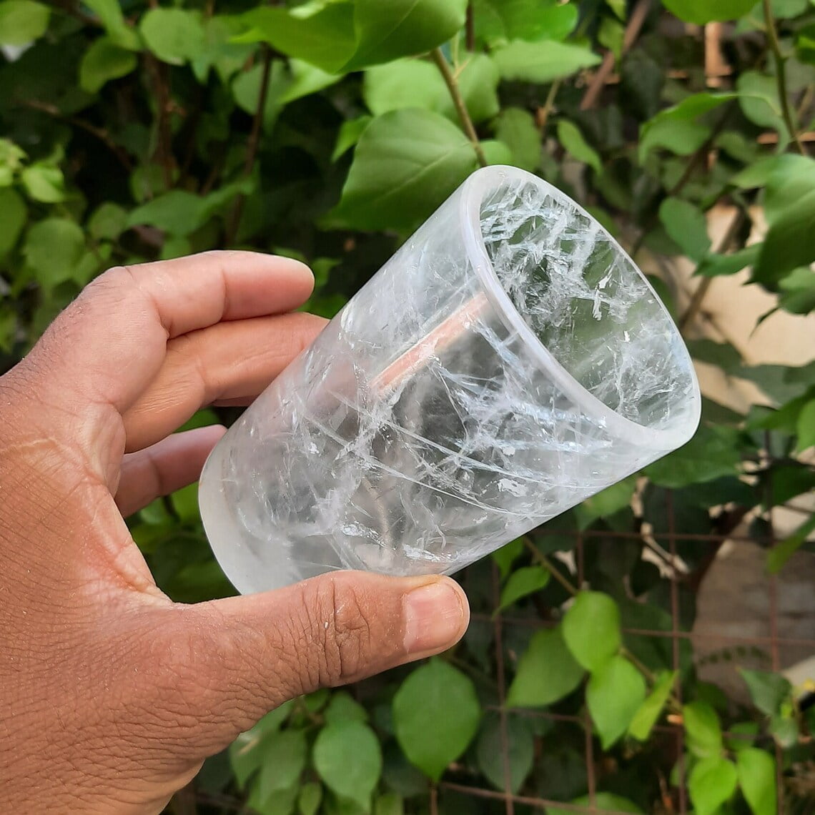 Clear Quartz cup, Himalayan Quartz, Crystal Glass | Fancy Glass for ...