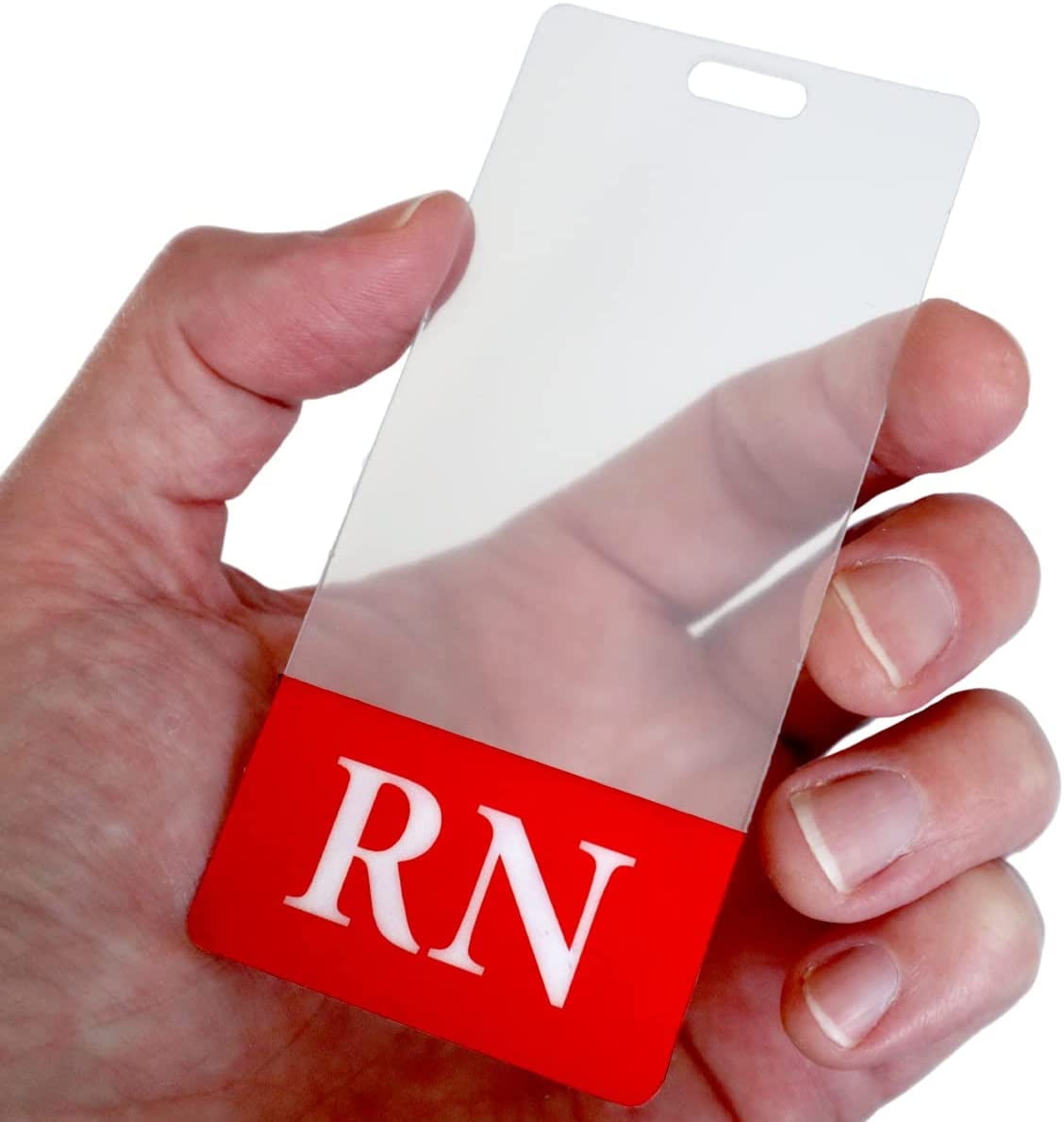 Clear RN Badge Buddy Vertical - Hospital & Nurse ID Backer Cards ...