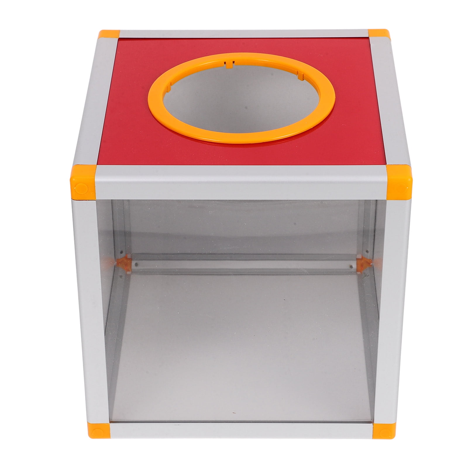 Clear Raffle Box With Window Ballot Donation Square Raffle Drum Cage ...