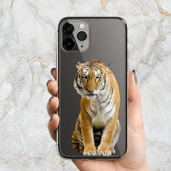 Clear Realistic Tiger Jungle Animal Themed Phone Case with iPhone 17 to ...