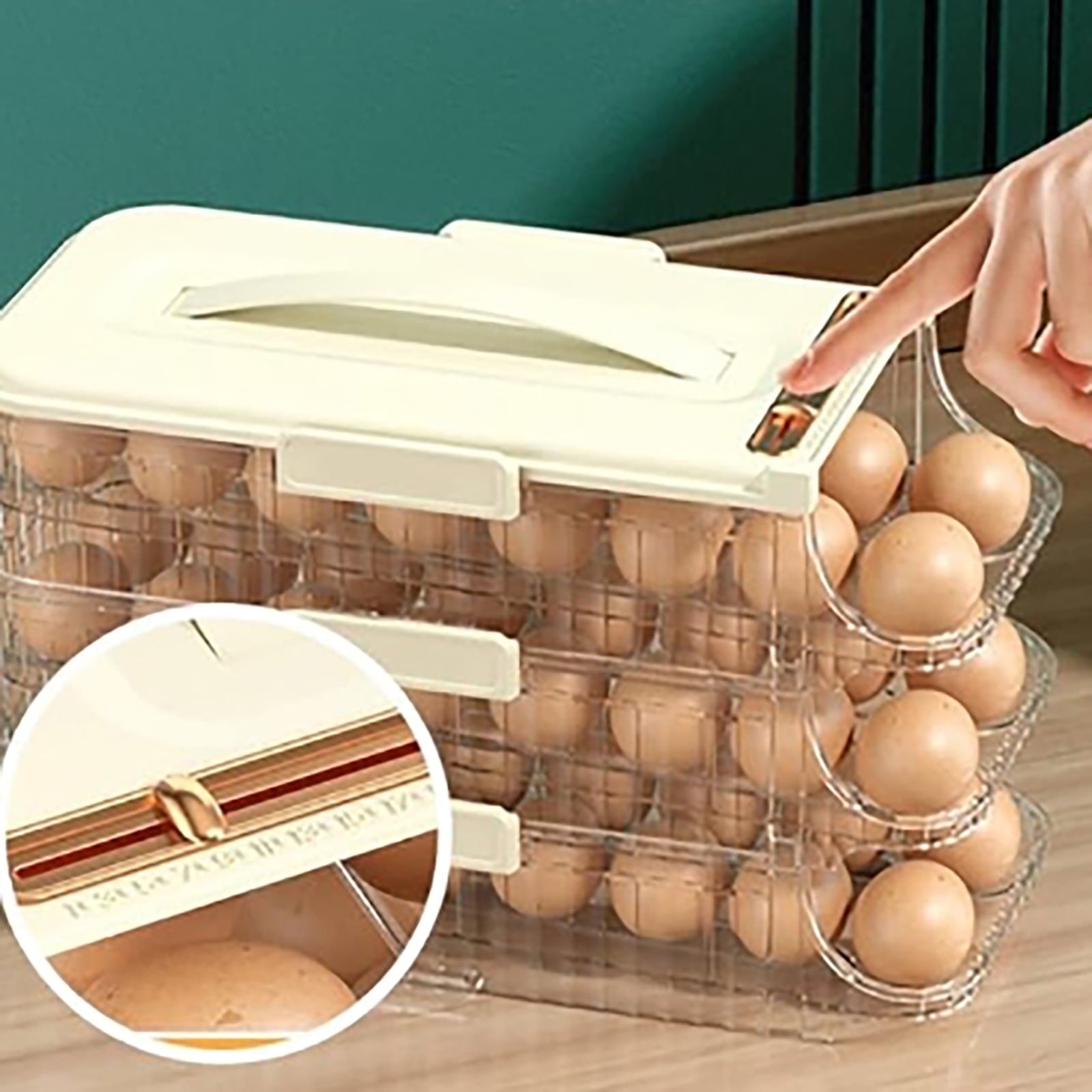 Clear Rectangle Container with Refrigerator Fruit Storage Big Storage ...