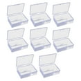 Clear Rectangle Mini Storage Containers Box with Lid for Accessories ...