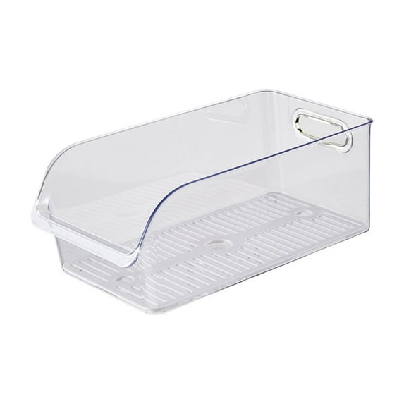 Clear Refrigerator Storage Box Organizer For Food Pantry Beverage Beer ...