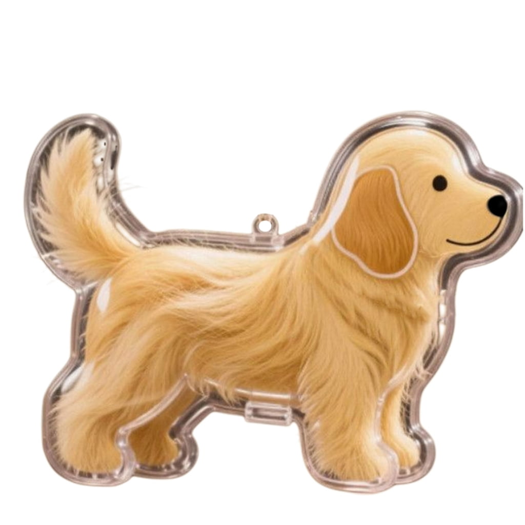 Clear Resins Animal Memorial Keychain Keepsakes Dog Shape Hair ...