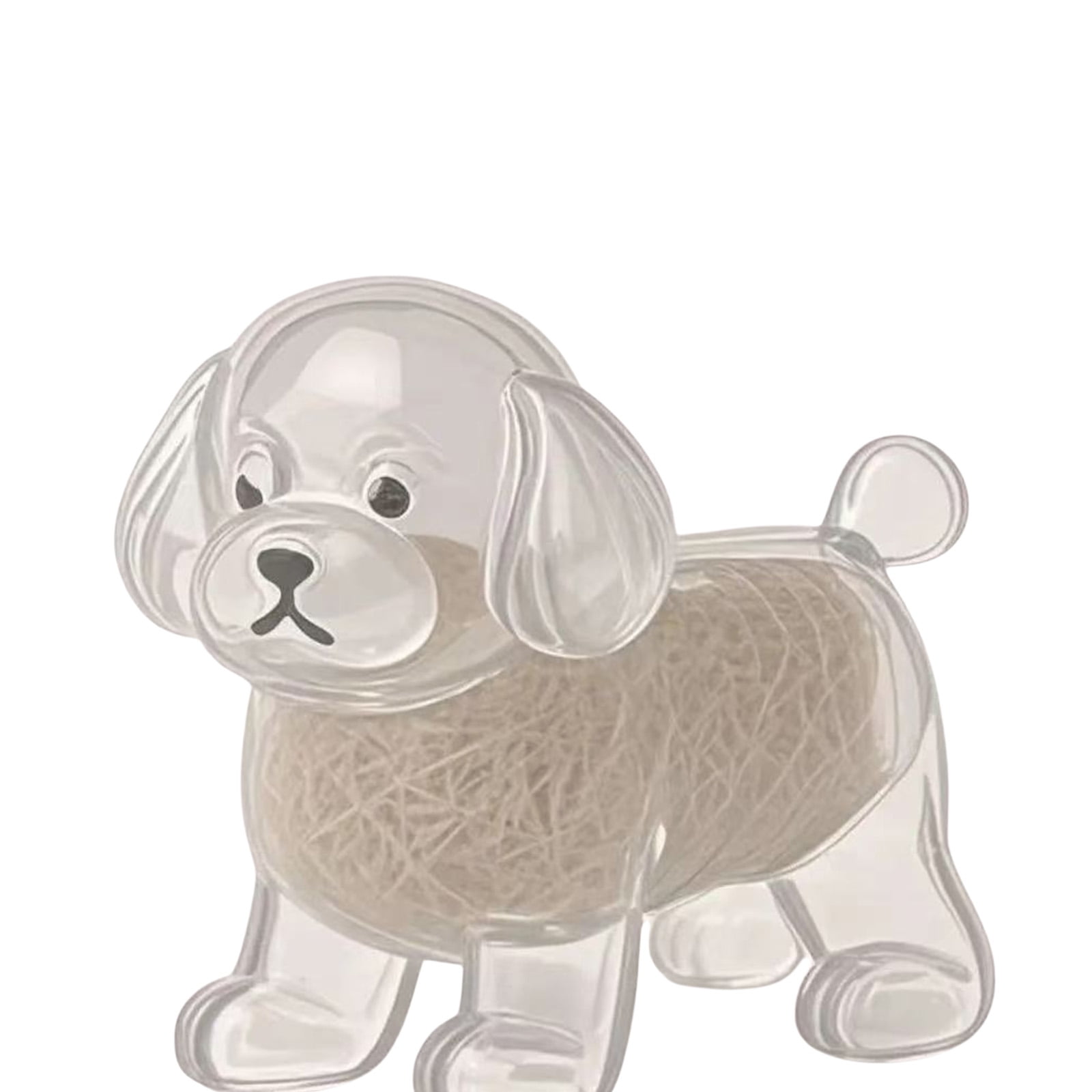 Clear Resins Animal Memorial Keychain Keepsakes Dog Shape Hair ...
