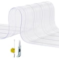 Clear Ribbed PVC Strip Curtain 164ft x 8in x 0.08in Bulk Roll for ...