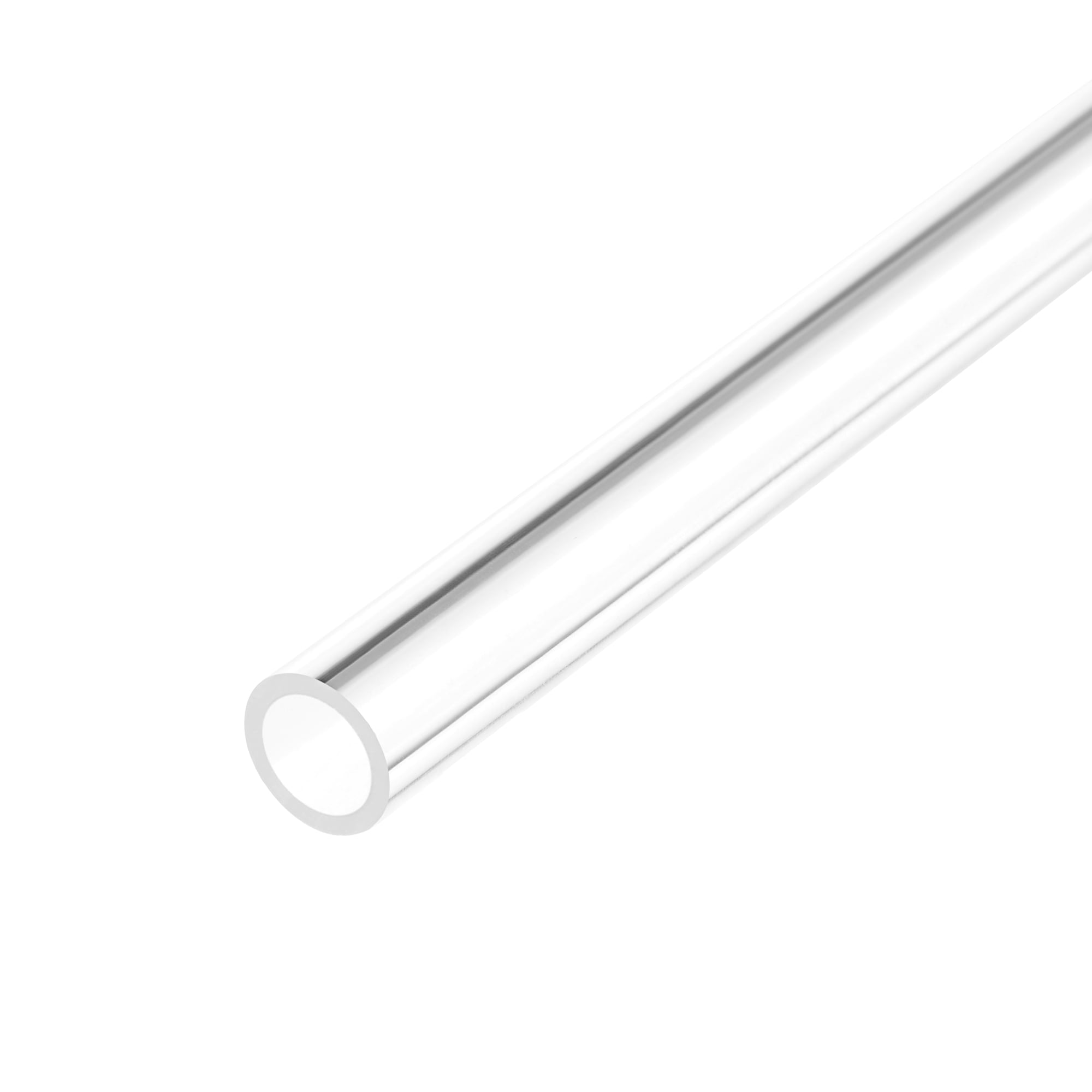 Clear Rigid PVC Pipe 1/4" ID x 5/16" OD x 1.6ft 0.04" Wall Round Tube ...