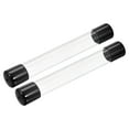 Clear Rigid Tube Round Plastic Tubing with Black Rubber Cap, 305mm/ 12 ...