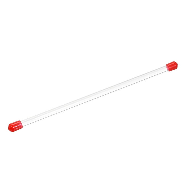 Clear Rigid Tube Round Plastic Tubing with Red Rubber Cap, 305mm/ 12 ...