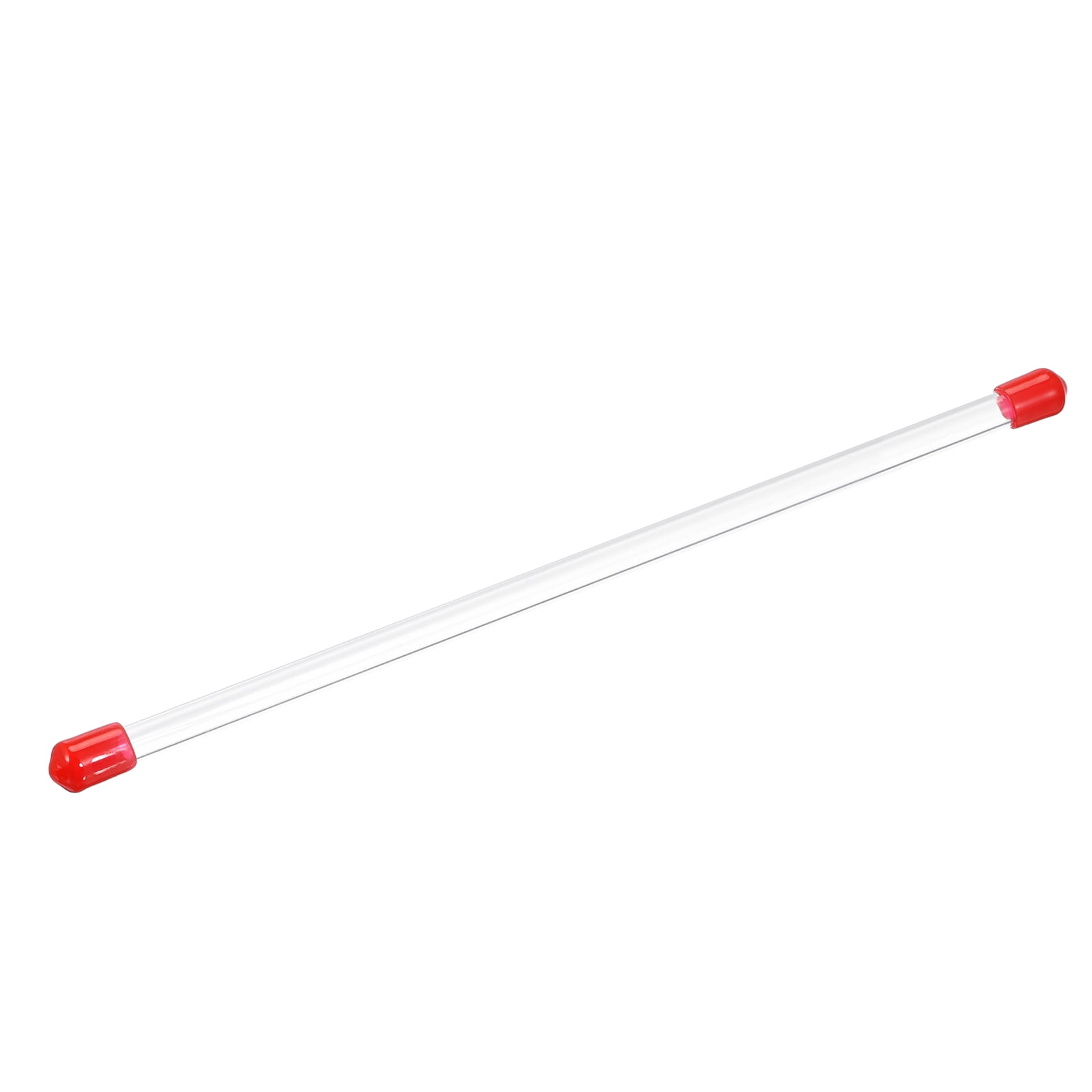 Clear Rigid Tube Round Plastic Tubing with Red Rubber Cap, 305mm/ 12 ...