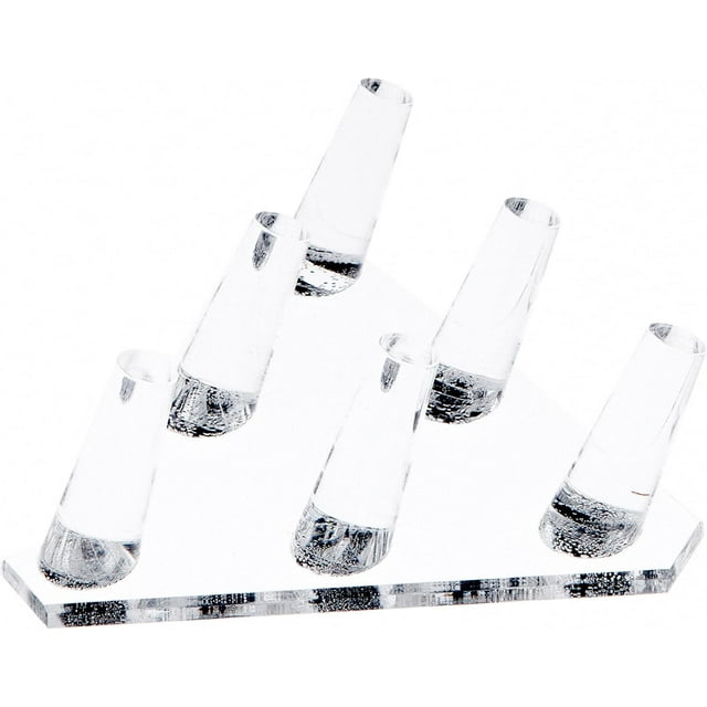 Clear Ring Finger Display, Six, 5.5" W x 5" D x 1.75" H - Walmart.com