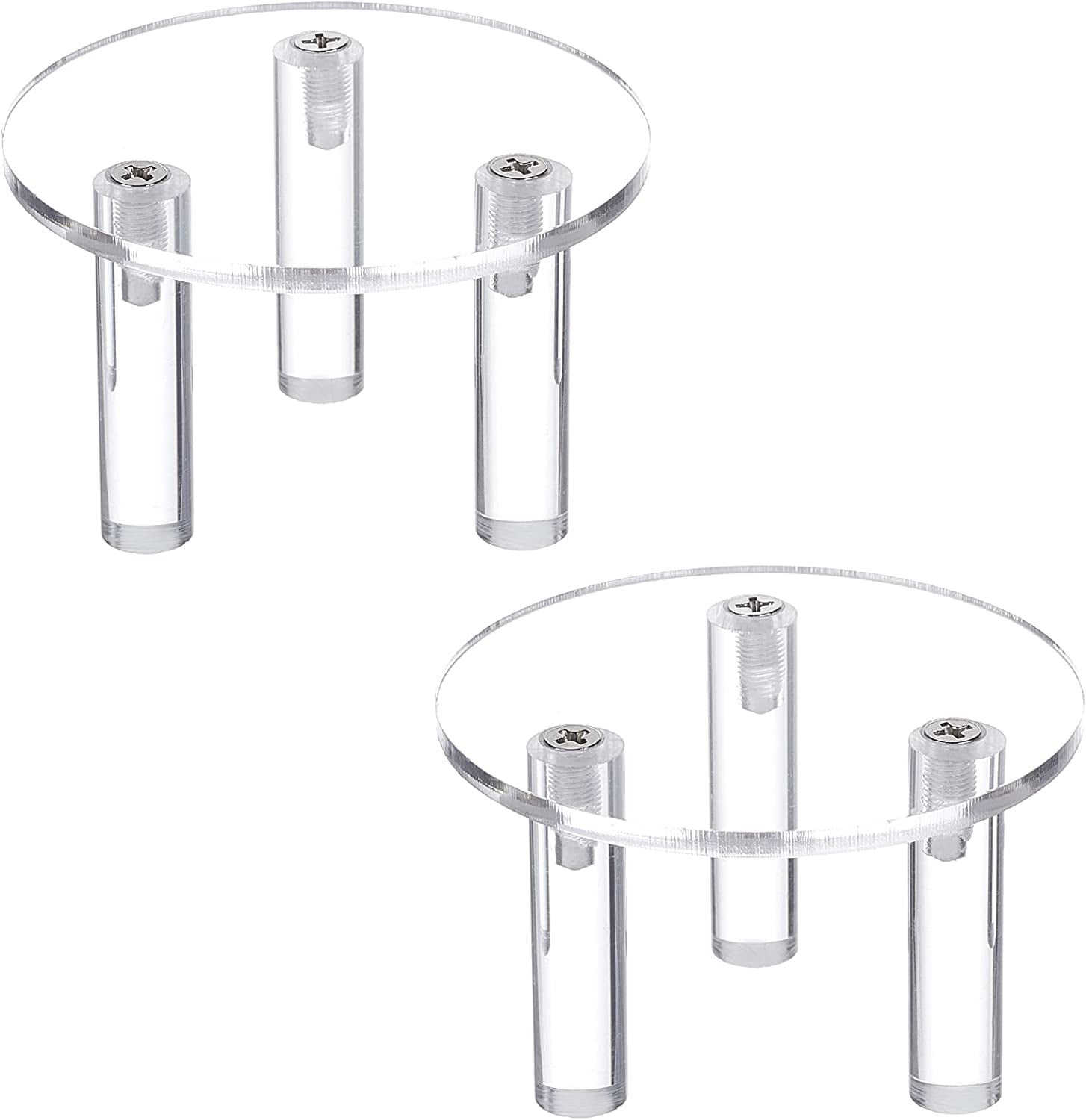 Clear Ring Jewelry Display Stand 2 Sets Acrylic Organizer Pedestals for ...