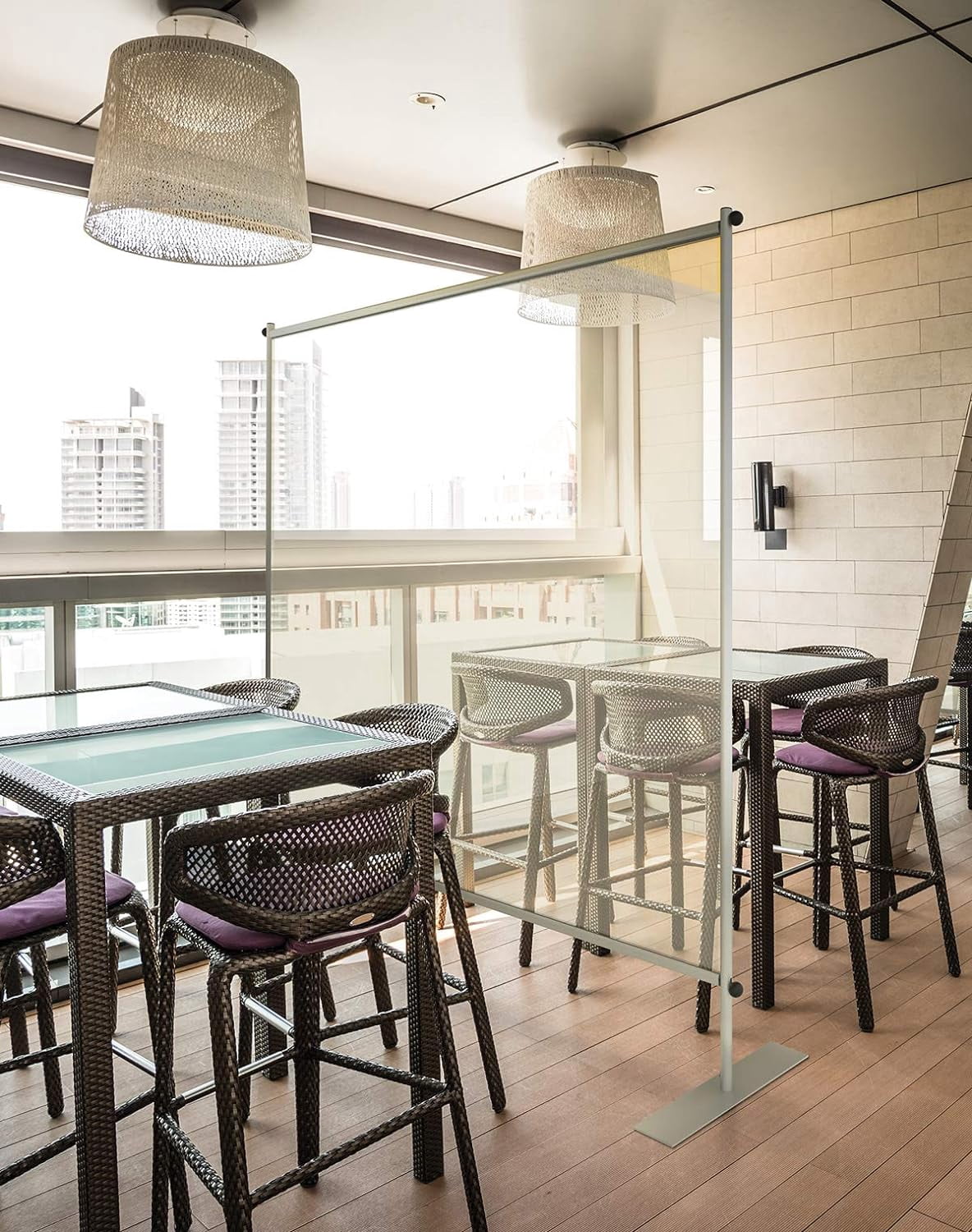 Clear Room Partitions/Dividers - for Offices, Restaurants, Lobbies and ...