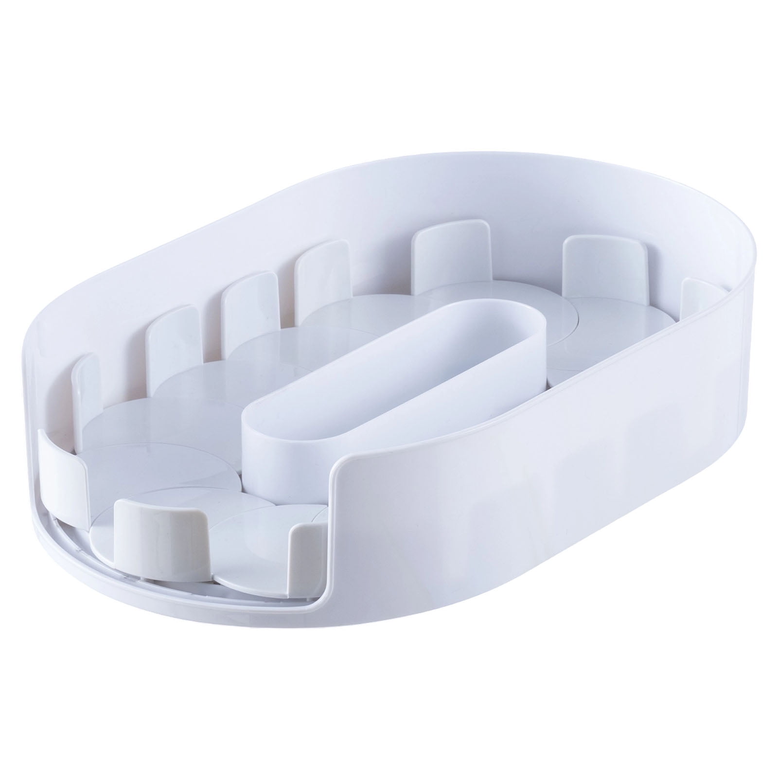 Clear Rotating Fridge Organizers Adjustable Dividers Sturdy Base Space ...