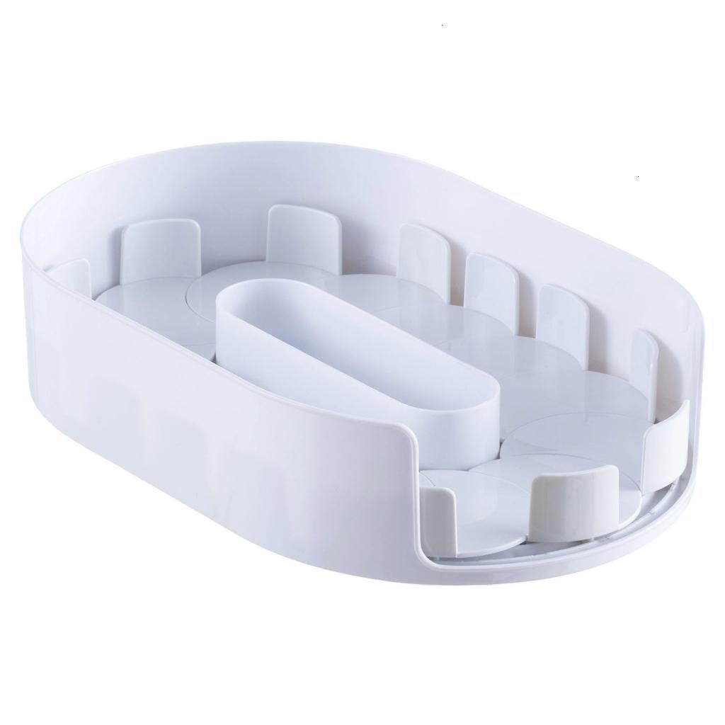 Clear Rotating Fridge Organizers Adjustable Sections Sturdy Bottom ...