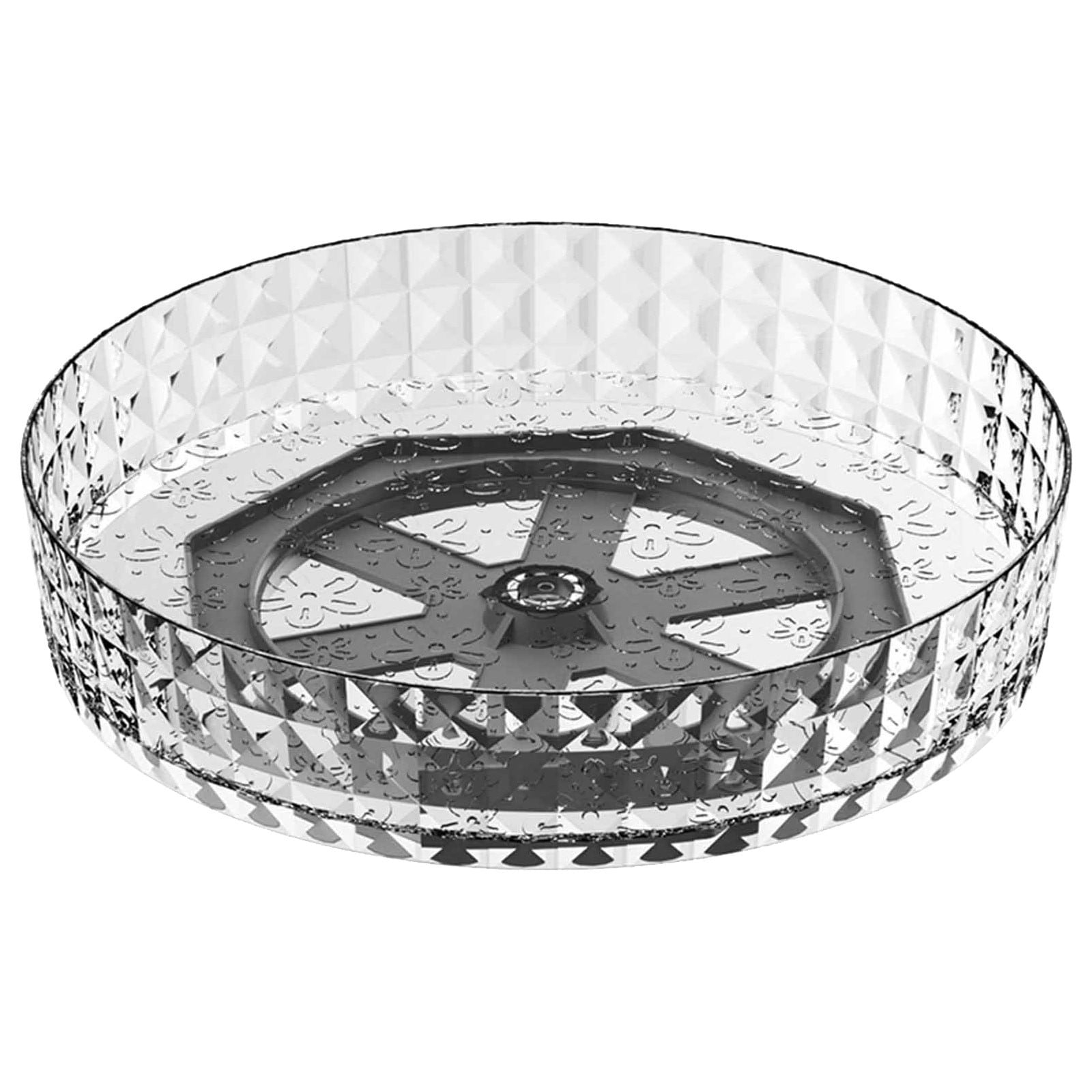 Clear Rotating Spice Rack Organizer 360 Degree Turntable Lazy Susan For ...