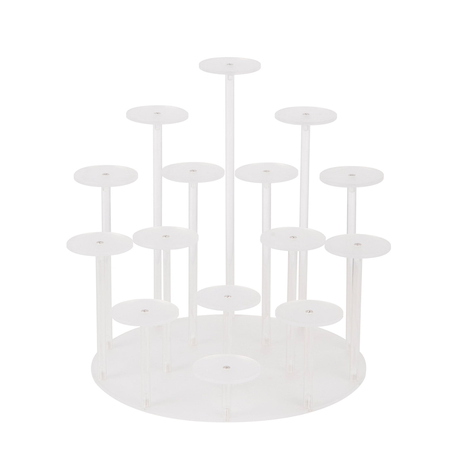 Clear Round Acrylic Products Display Riser Stands Round Acrylic Jewelry ...