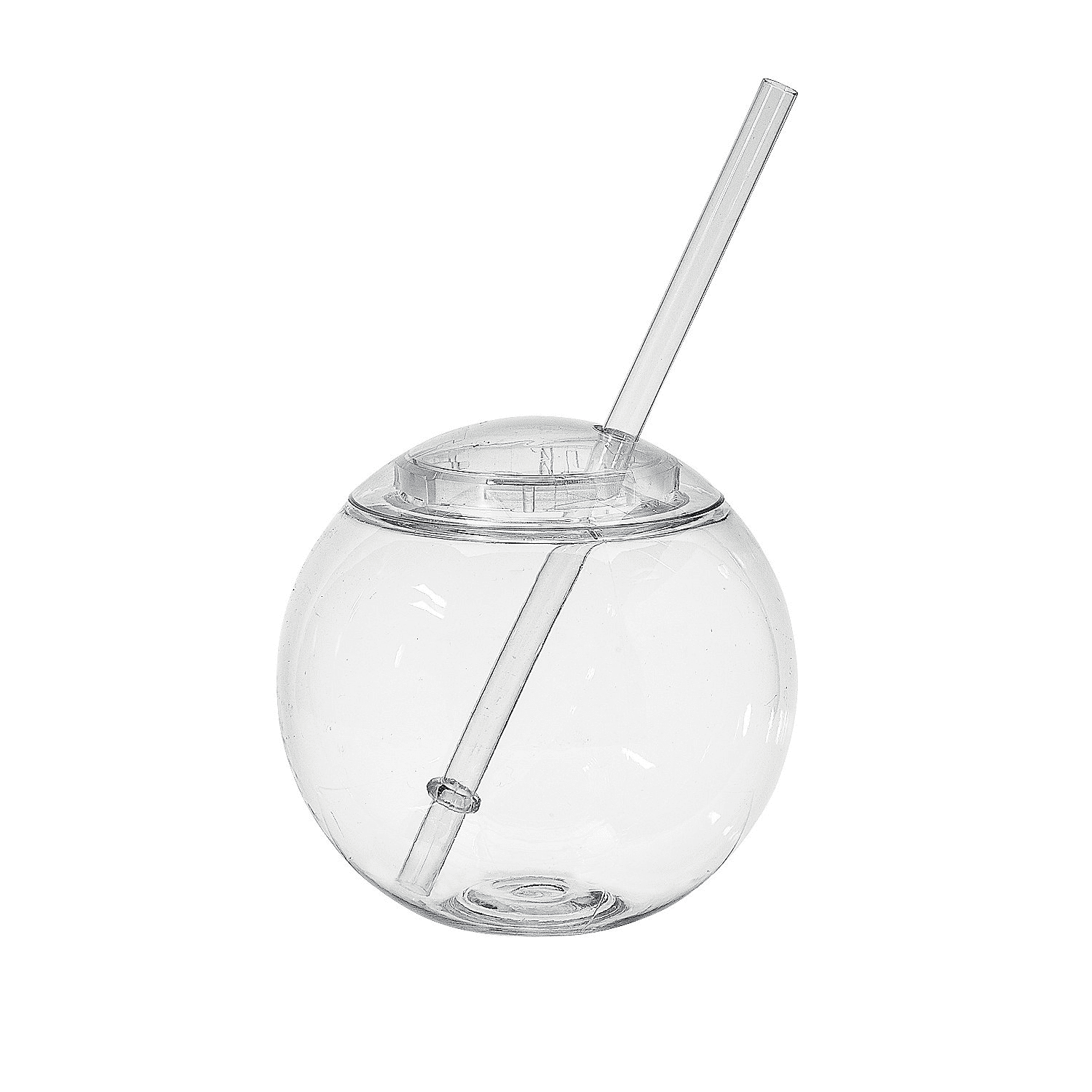 Plastic Clear Round Drink Cups with Straw - 25 Pieces - Walmart.com