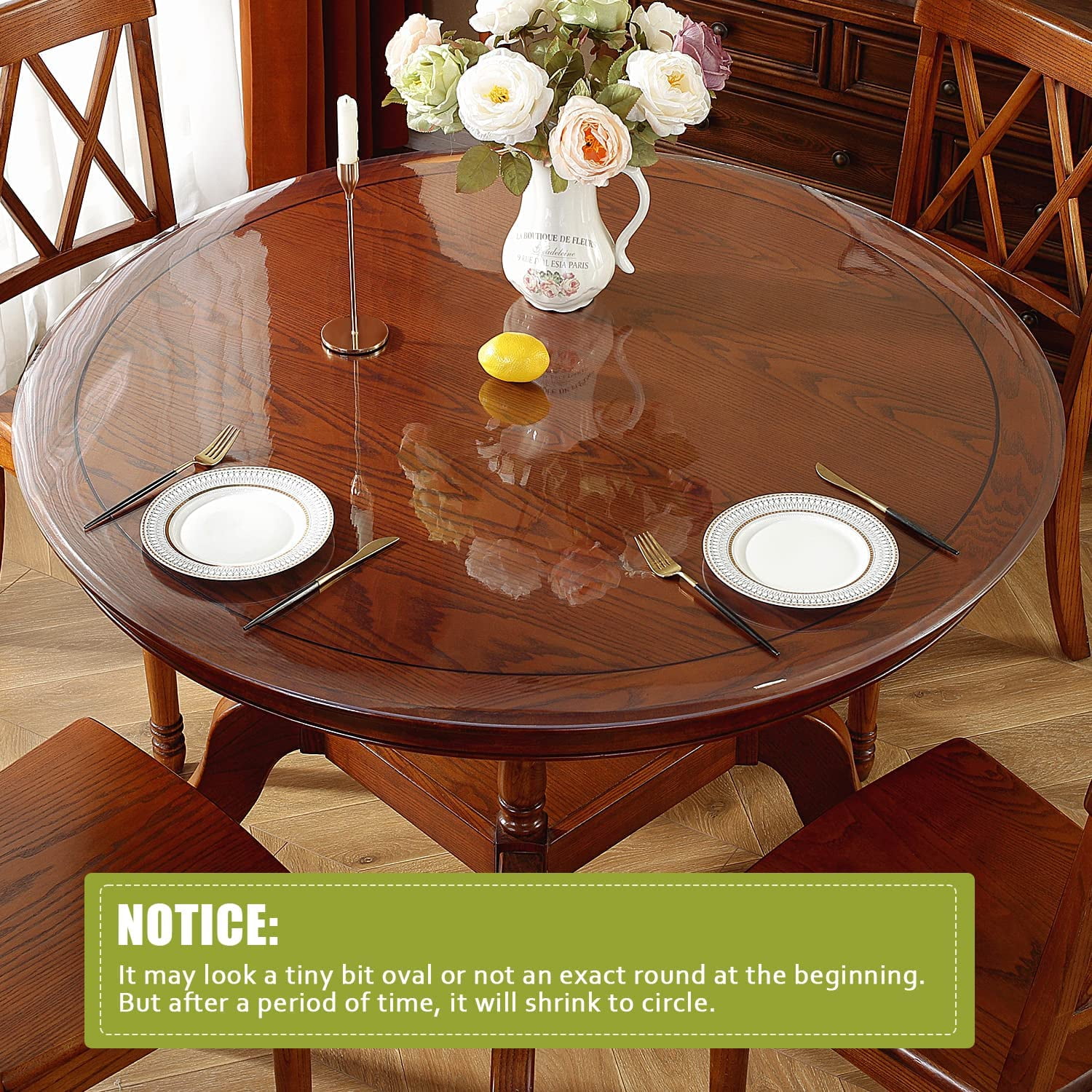 Clear Round Table Protector 47 Inch Thick Clear Table Cover Protector ...