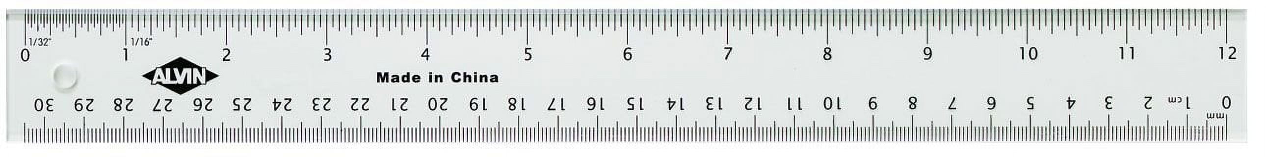 Clear Ruler, Scratch Resistant, Multipurpose Drawing, Drafting, and ...