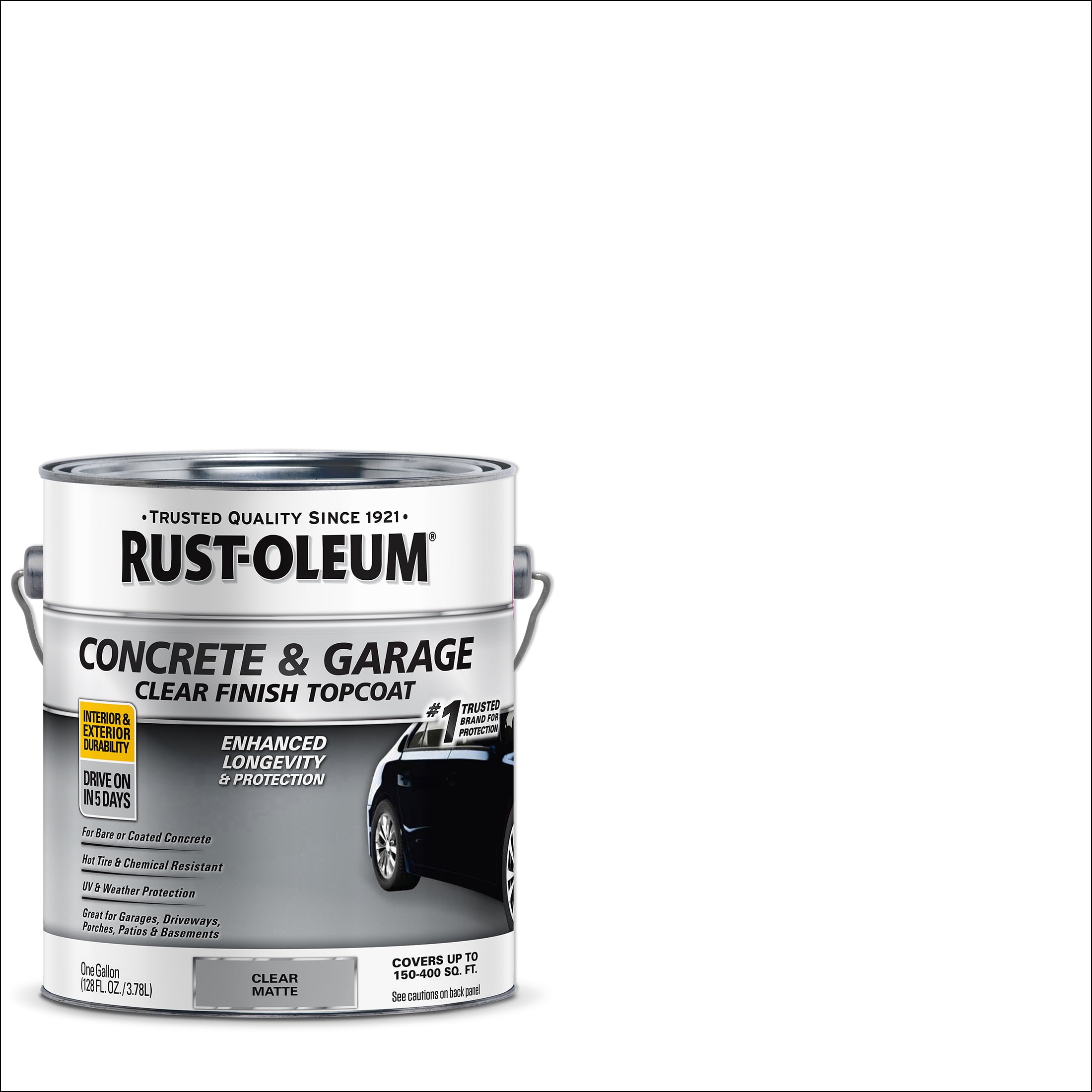 Clear, Rust-Oleum Matte Concrete and Garage Floor Paint and Primer ...