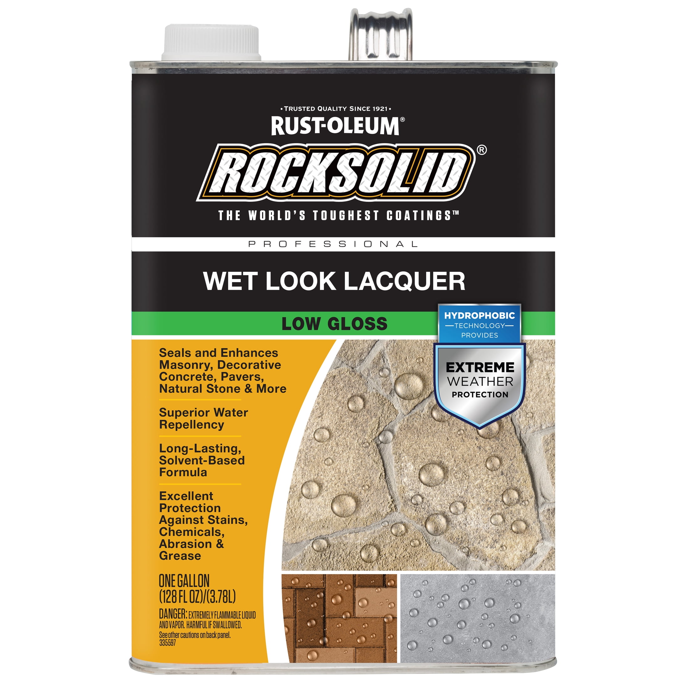 2 Pack, Clear, Rust-Oleum RockSolid Lacquer Low Gloss - 293444, Gallon ...