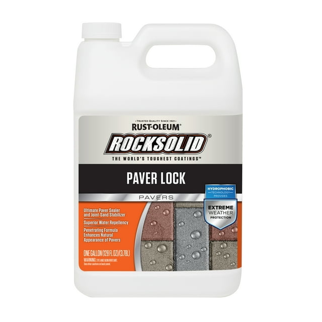 Clear, Rust-Oleum RockSolid Paver Lock Gloss - 293411, Gallon- 2 Pack ...
