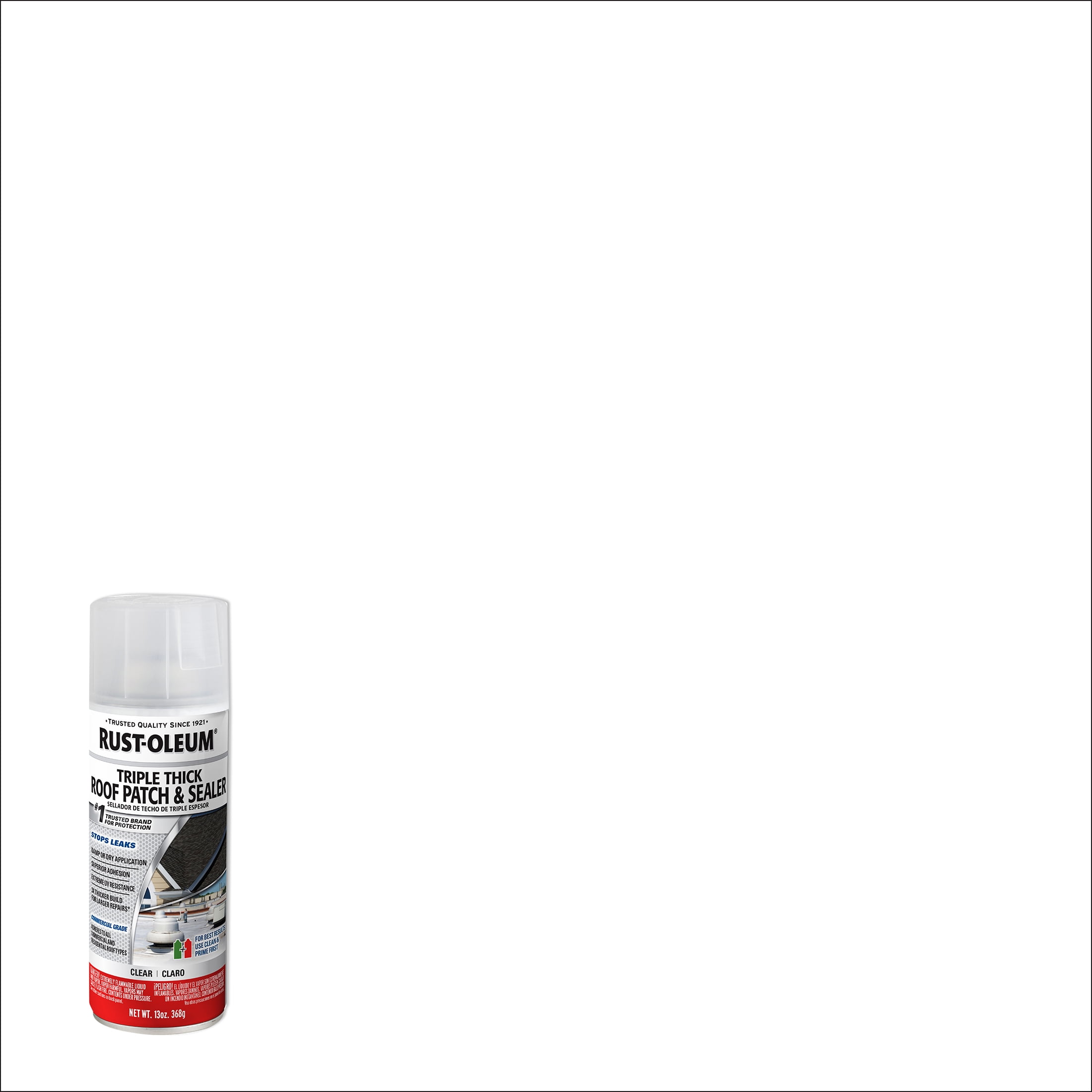 Clear, Rust-Oleum Roofing Triple Thick Roof Patch Spray- 346240, 13 oz ...