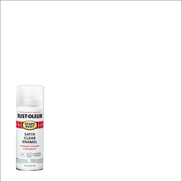 Clear, Rust-Oleum Stops Rust Satin Protective Enamel Spray Paint-285092 ...