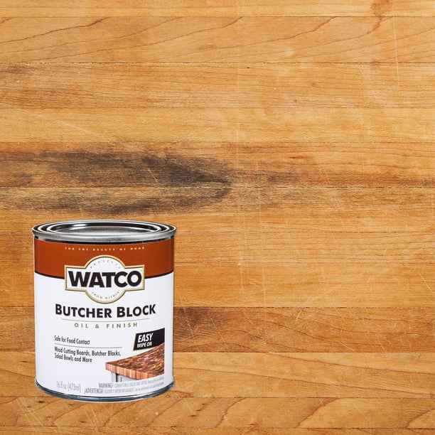 Clear, Rust-Oleum Watco Butcher Block Oil & Finish-241758, 16 oz Pint ...
