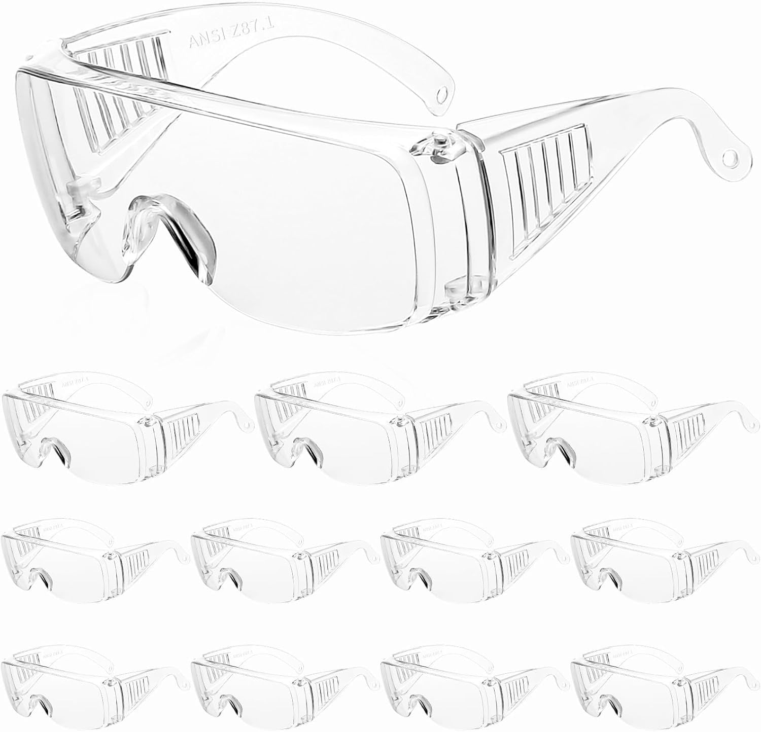 Clear Safety Glasses bulk, Lightweight Protective Eyewear For Men Women ...