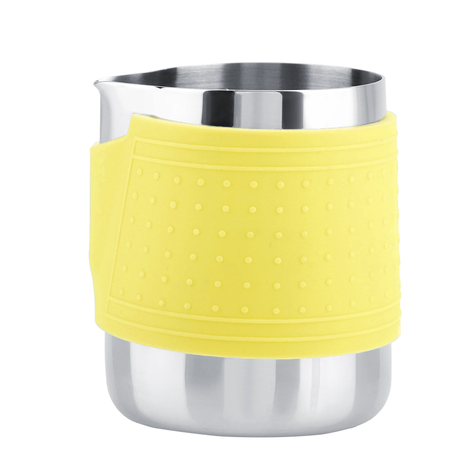 Clear Scale Milk Frother, Matte Yellow Coating Pitcher with Dripless ...