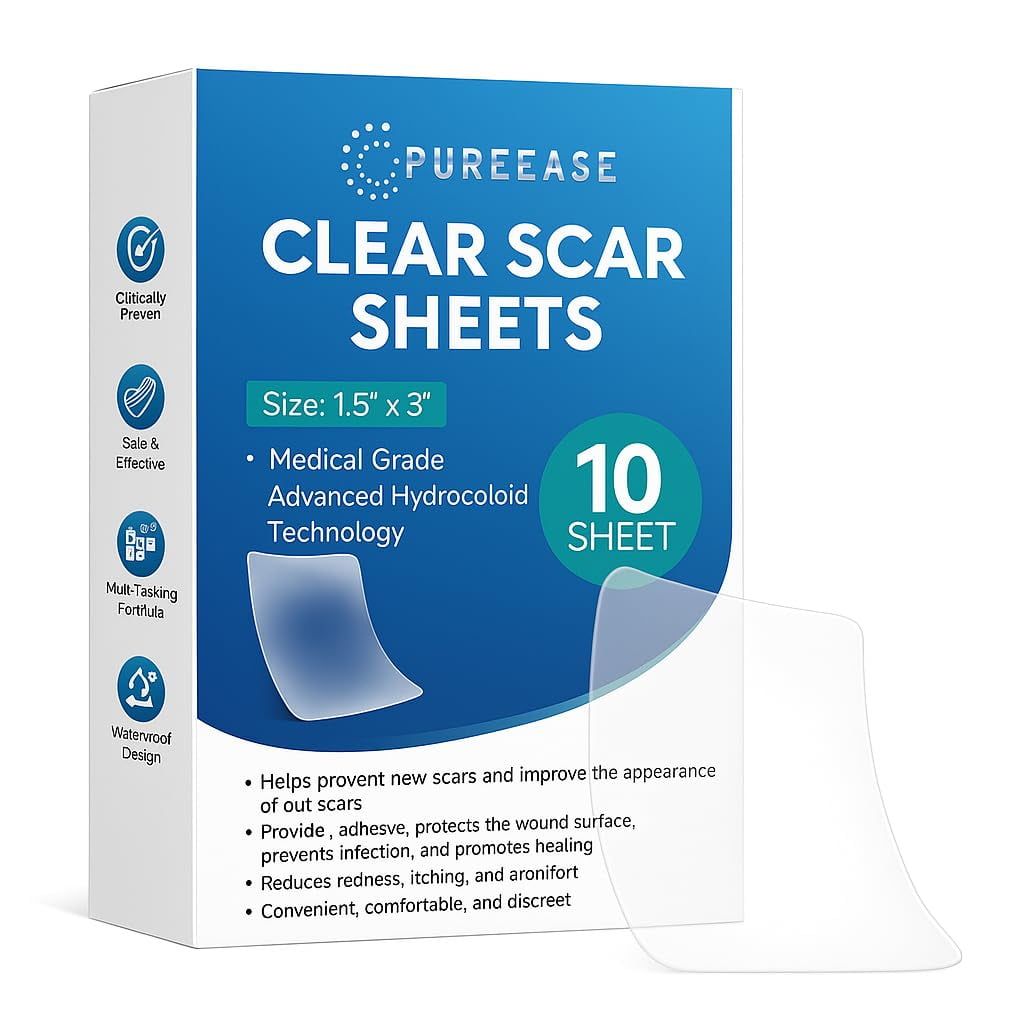 Clear Scar Sheets - XEF1 10 Pieces - Skin Patches for Body - Use Before ...
