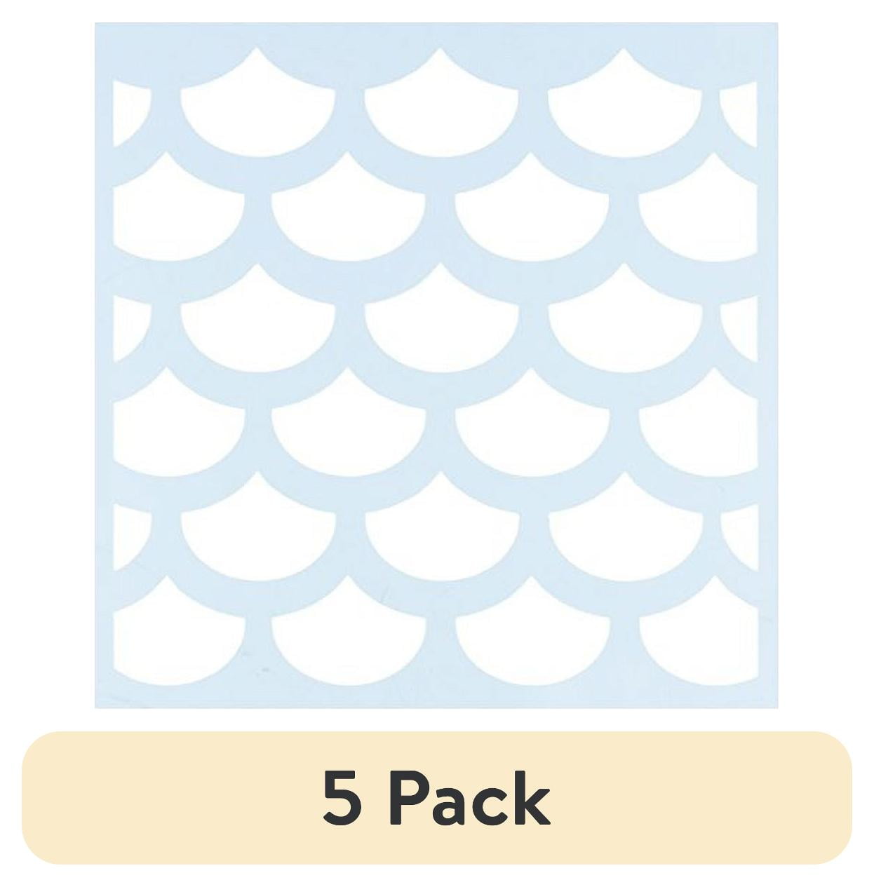 (5 pack) Clear Scraps CSSM6-FSHSC Translucent Plastic Film Stencil ...