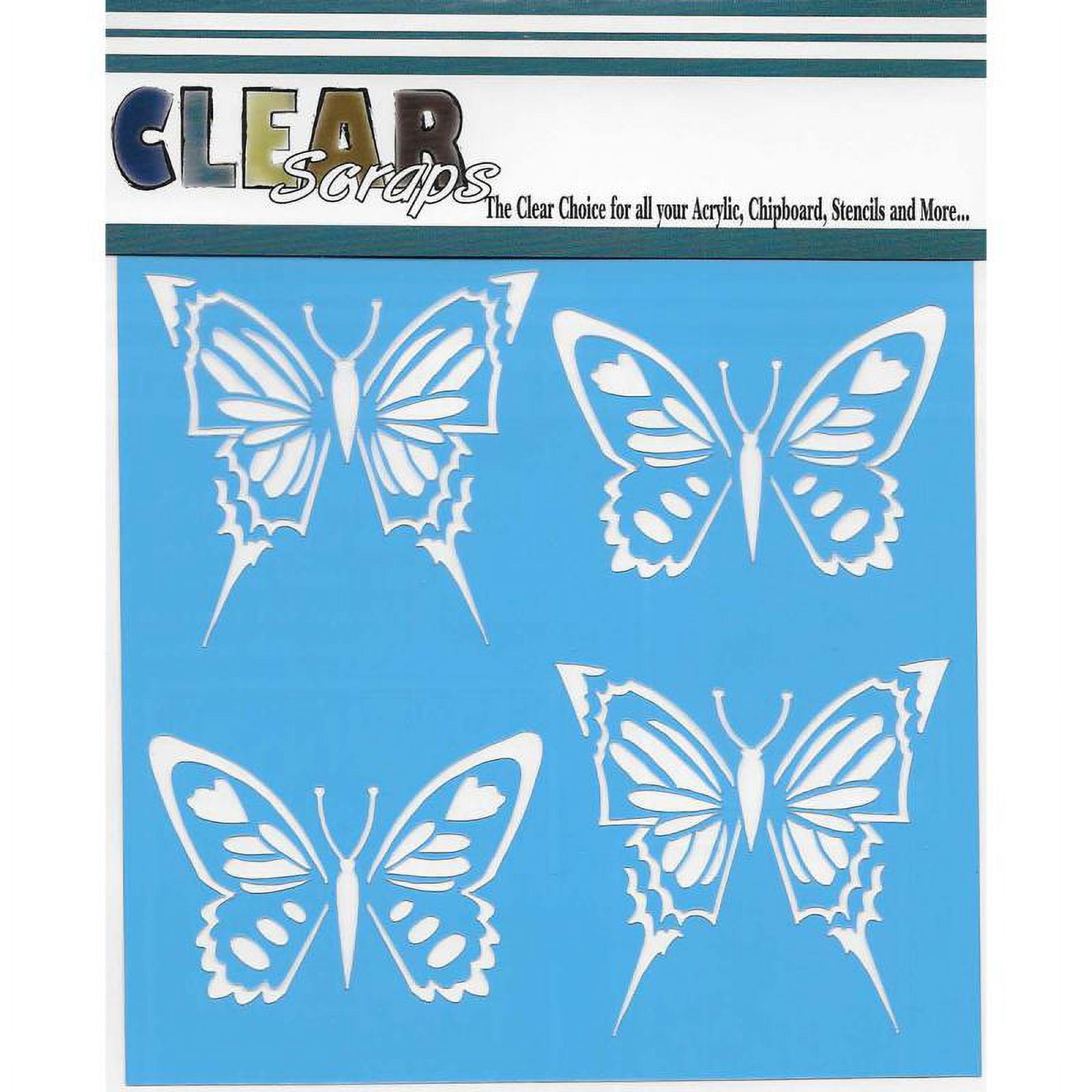 Clear Scraps Stencils 12"x12"-swallowtail Butterfly - Walmart.com
