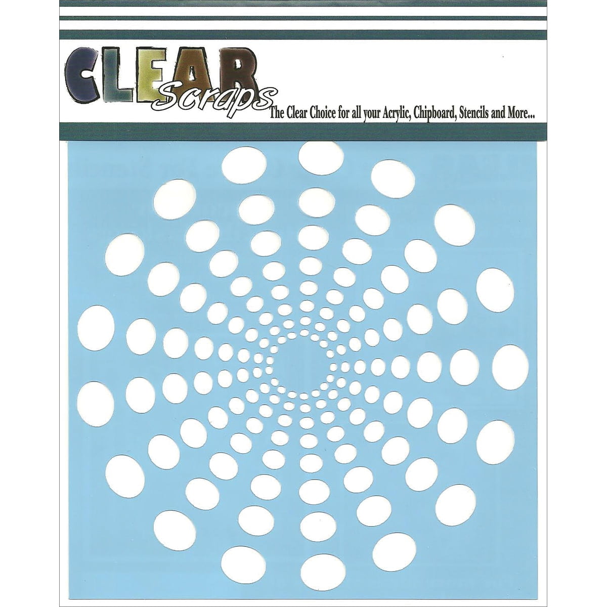 Clear Scraps Stencils 6"X6"-Spiral Dots, Pk 3, Clear Scraps - Walmart.com