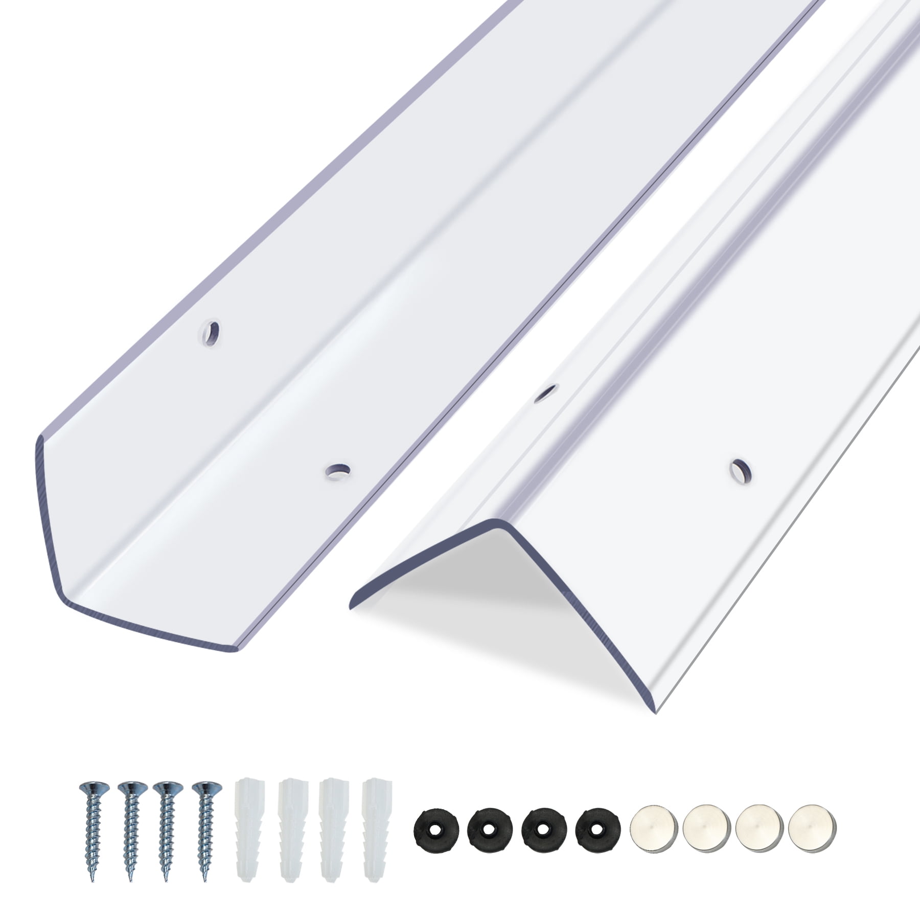 Clear Screws Installation Wall Corner Protectors, Thickened L-Shaped ...
