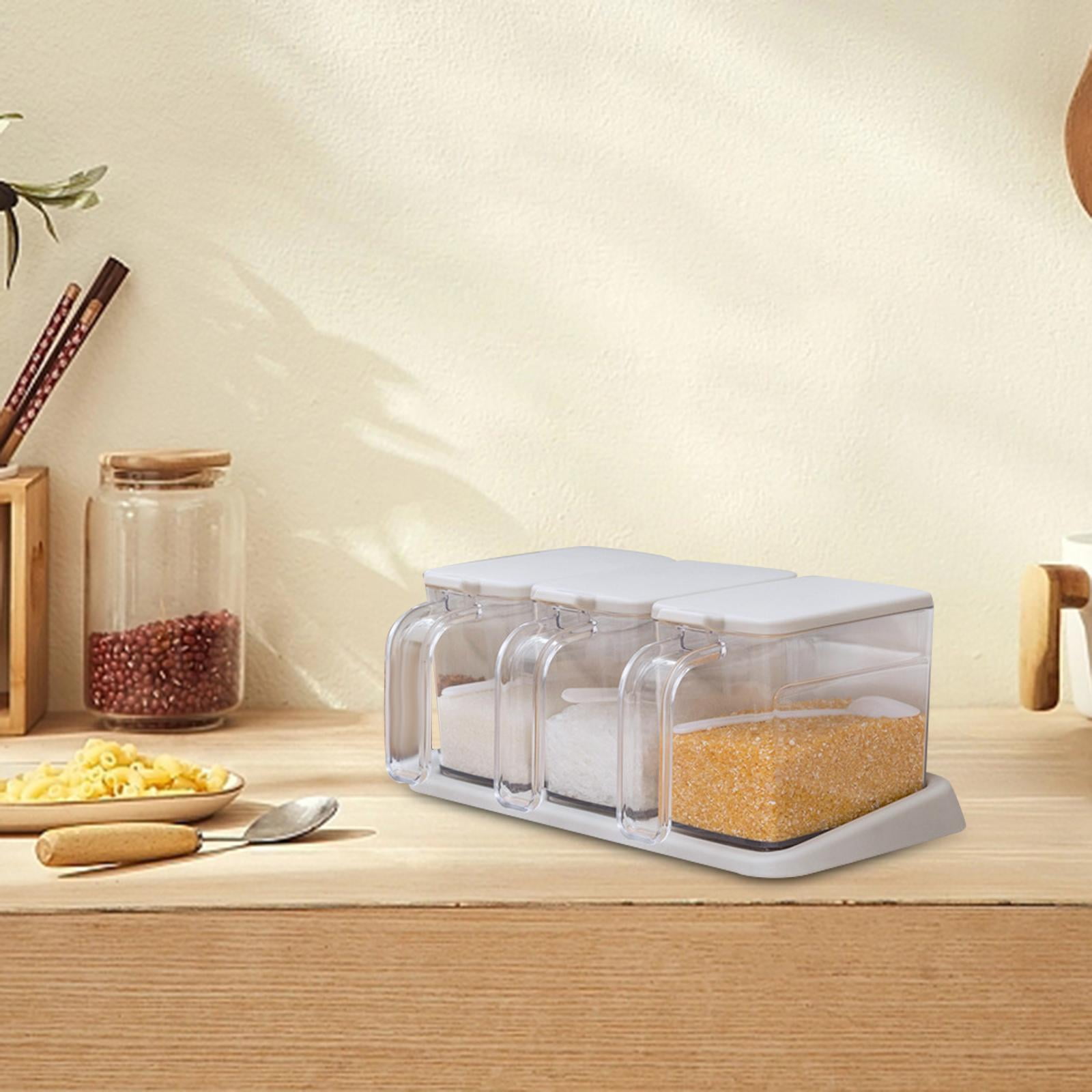 Clear Seasoning Box Seasoning Organizer Box Storage Container Combo Set ...