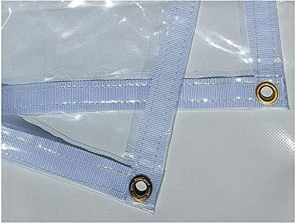 Clear See-Through PVC Vinyl Tarp Panels Fire Retardant (Choose Size) (6 ...